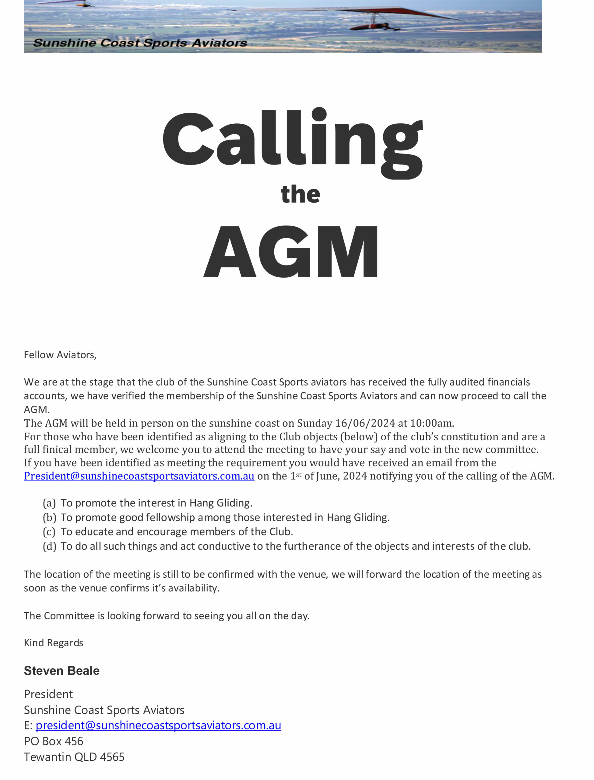 Sunshine Coast Sports Aviators | SCSA